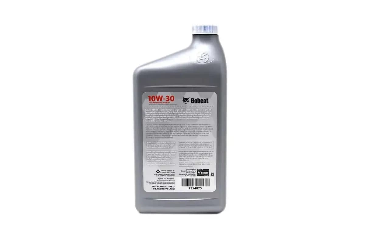 Bobcat Engine Oil, 10W30 - 1 Quart - 7023076 - Williams Machinery