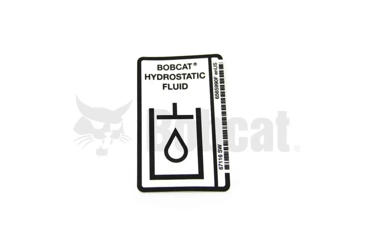 Bobcat Hydraulic Oil Decal - 6565990 - Williams Machinery